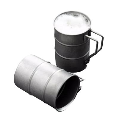 China 304 Stainless Steel Beer Mug 380ml Portable Water Bottle with Handle Minimalist Design for sale