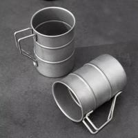 China 304 Stainless Steel Beer Mug 380ml Portable Water Bottle with Handle Minimalist Design for sale