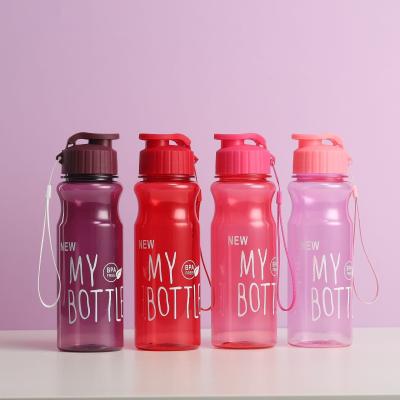 China 500ml BPA Free Sports Plastic Drinking Bottle Matte Finish Outdoor Gym Cup for sale