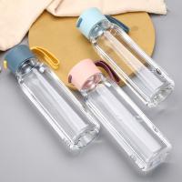 China OEM Tritan Water Bottle 550ml Transparent Portable Plastic Cup for Outdoor Sports for sale