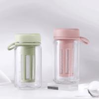 China BPA Free Tritan Plastic Water Bottle 450ml 600ml Portable Clear with Scale for Gym for sale