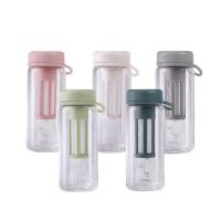 China Leak Proof Plastic Drink Bottle 450ml 600ml Portable Outdoor Cup with Infuser for sale