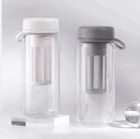China Leak Proof Plastic Drink Bottle 450ml 600ml Portable Outdoor Cup with Infuser for sale