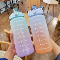 China Progressive Color 2000ml Large Capacity Water Bottle with Lid for Outdoor Sports Fitness for sale