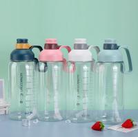 China Large Capacity Plastic Water Bottle 1800ml with Straw for Outdoor Sports Travel Camping for sale