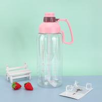 China Large Capacity Plastic Water Bottle 1800ml with Straw for Outdoor Sports Travel Camping for sale