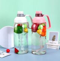 China Large Capacity Plastic Water Bottle 1800ml with Straw for Outdoor Sports Travel Camping for sale