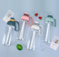 China Large Capacity Plastic Water Bottle 1800ml with Straw for Outdoor Sports Travel Camping for sale