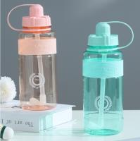 China BPA Free Tritan Plastic Water Bottle 1000ml with Time Marker Motivational Gym Sport for sale