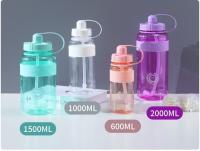 China BPA Free Tritan Plastic Water Bottle 1000ml with Time Marker Motivational Gym Sport for sale