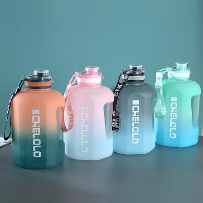 China Custom Logo 1.6L 2.2L Plastic Water Bottle for Gym Sports Travel Outdoor Camping for sale