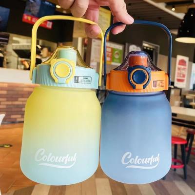 China PC Plastic Sports Water Bottle 1100ml with Straw for Outdoor Camping Hiking Gym for sale