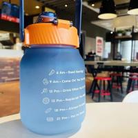 China PC Plastic Sports Water Bottle 1100ml with Straw for Outdoor Camping Hiking Gym for sale