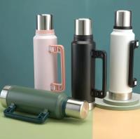 China 1000ml 1400ml Stainless Steel Vacuum Insulated Water Bottle Leakproof Thermos for Outdoor Climbing Camping for sale