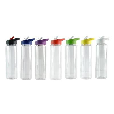China 750ml Clear Plastic Sports Water Bottle BPA Free Eco Friendly Drinking Bottle for Hot Water for sale