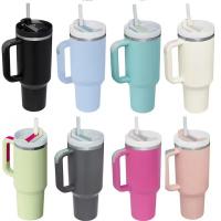 China Custom Color 40oz Stainless Steel Travel Tumbler with Handle for On-the-Go for sale