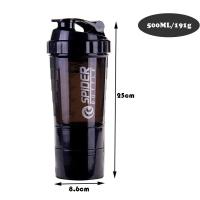 China 500ml BPA Free Plastic Protein Shaker Bottle with Mixer and Glitter Design for sale