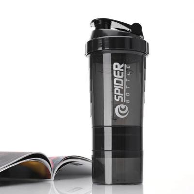 China 500ml Plastic Protein Shaker Bottle with Mixing Ball for Outdoor Fitness Sports Gym for sale