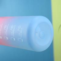 China 32oz 1000ml Motivational Sports Water Bottle with Flip Top Leak Proof Lid Portable for sale