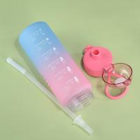 China 32oz 1000ml Motivational Sports Water Bottle with Flip Top Leak Proof Lid Portable for sale