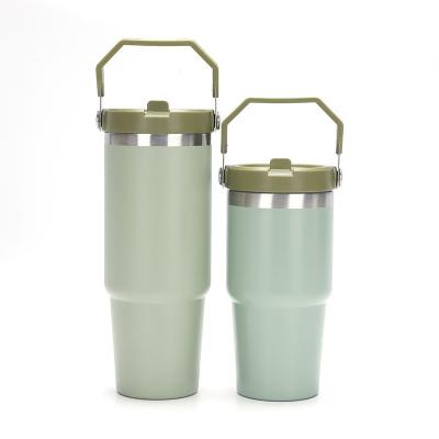 China Stainless Steel 40 Oz Vacuum Insulated Tumbler Travel Coffee Mug with Lid and Handle for sale