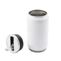 China Double Wall Stainless Steel Vacuum Cola Can Bottle 500ml with Flip Straw Lid for sale