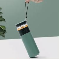 China 500ml Stainless Steel Vacuum Insulated Tea Bottle with Separation Filter Portable Teacup for sale