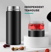 China 500ml Stainless Steel Vacuum Insulated Tea Bottle with Separation Filter Portable Teacup for sale