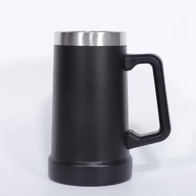 China Custom 710ml 304 Stainless Steel Water Cup with Handle Large Capacity Sport Mug for sale