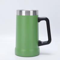 China Custom 710ml 304 Stainless Steel Water Cup with Handle Large Capacity Sport Mug for sale