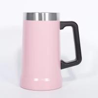 China Custom 710ml 304 Stainless Steel Water Cup with Handle Large Capacity Sport Mug for sale