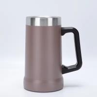 China Custom 710ml 304 Stainless Steel Water Cup with Handle Large Capacity Sport Mug for sale