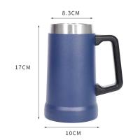 China Custom 710ml 304 Stainless Steel Water Cup with Handle Large Capacity Sport Mug for sale