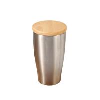 China 304 Stainless Steel 350ml Vacuum Tumbler with Bamboo Lid BPA Free Custom Color OEM for sale