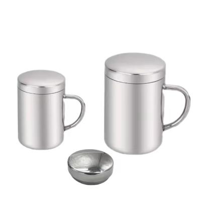 China 304 Stainless Steel Coffee Mug with Lid and Handle 300ml for Outdoor Sports for sale