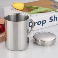 China 304 Stainless Steel Coffee Mug with Lid and Handle 300ml for Outdoor Sports for sale