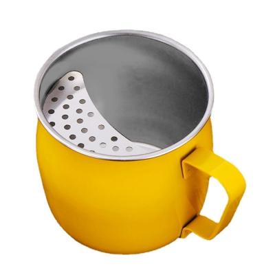 China Creative Design Tea Mug with Crescent Filter 501-600ml Capacity 304 Stainless Steel for sale