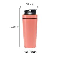 China 750ml 304 Stainless Steel Insulated Protein Shake Cup with Mixing Ball for Outdoor Activities for sale