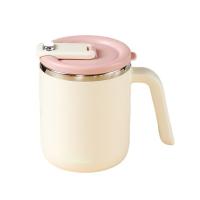 China 500ml Double Layer Stainless Steel Insulated Travel Coffee Mug with Handle Lid Custom Logo for sale
