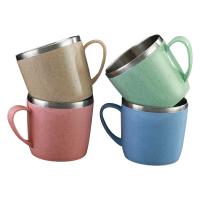 China 200g 220ml Double Wall Stainless Steel Coffee Mug with Handle 304 for sale