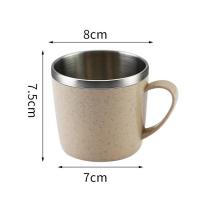 China 200g 220ml Double Wall Stainless Steel Coffee Mug with Handle 304 for sale