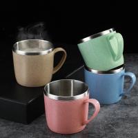 China 200g 220ml Double Wall Stainless Steel Coffee Mug with Handle 304 for sale