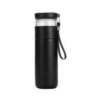 China Stainless Steel Vacuum Flask 500ml Thermos Tumbler with Strainer for Hot Coffee Tea for sale