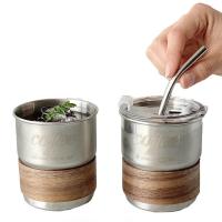 China 304 Stainless Steel Coffee Mug 290ml with Anti-Scalding Sleeve Custom Logo for sale