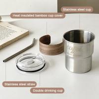 China 304 Stainless Steel Coffee Mug 290ml with Anti-Scalding Sleeve Custom Logo for sale