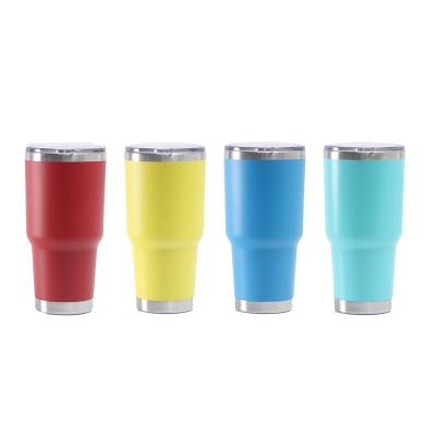 China 30oz Double Wall Stainless Steel Wine Tumbler Reusable Vacuum Bottle with Lid 304 for sale