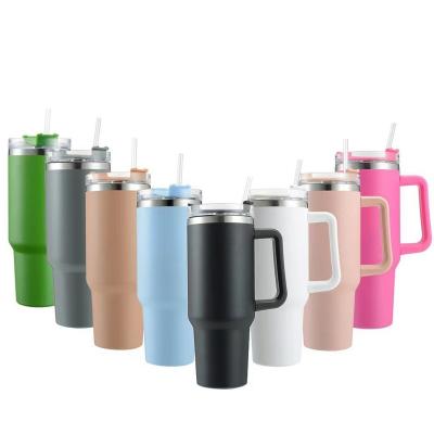 China 40oz Vacuum Insulated Stainless Steel Tumbler with Handle Classic Design Coffee Mug for sale