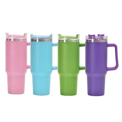China 40oz 304 Stainless Steel Travel Mug with Handle and Straw Classic Outdoor Tumbler OEM Custom for sale