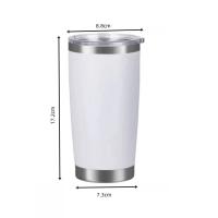 China 20oz Stainless Steel Double Wall Powder Coated Tumbler Custom Travel Coffee Mug with Lid for sale