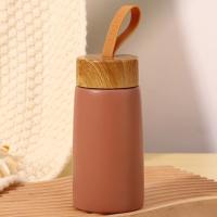 China 304 Stainless Steel Vacuum Insulated Water Bottle 280ml Portable Wood Grain Design for sale
